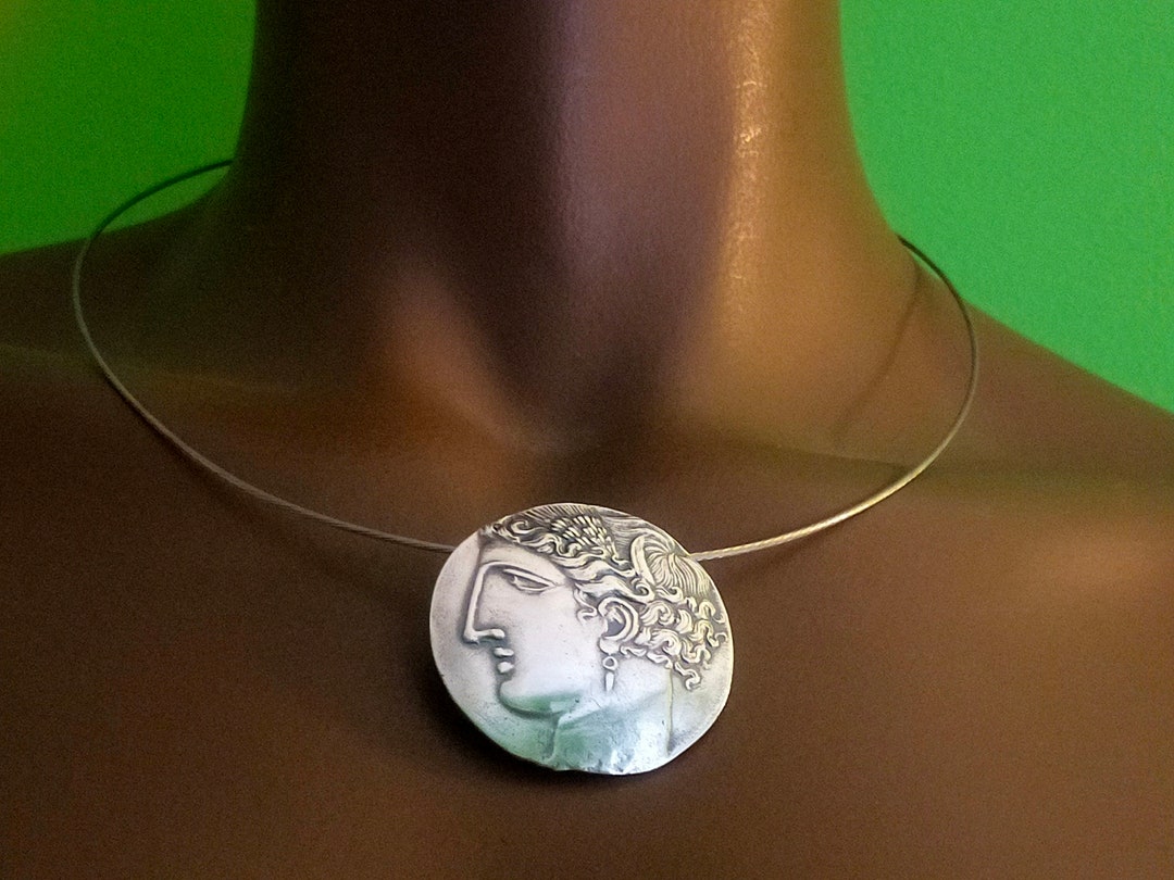 Ibizan Goddess Tanit, Carthaginian Coin, Moon Divinity, Solid 925 ...