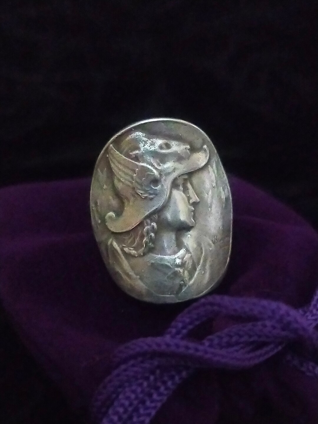 Custom Made Athena Goddess Ring in Solid 925 Sterling Silver, Art ...