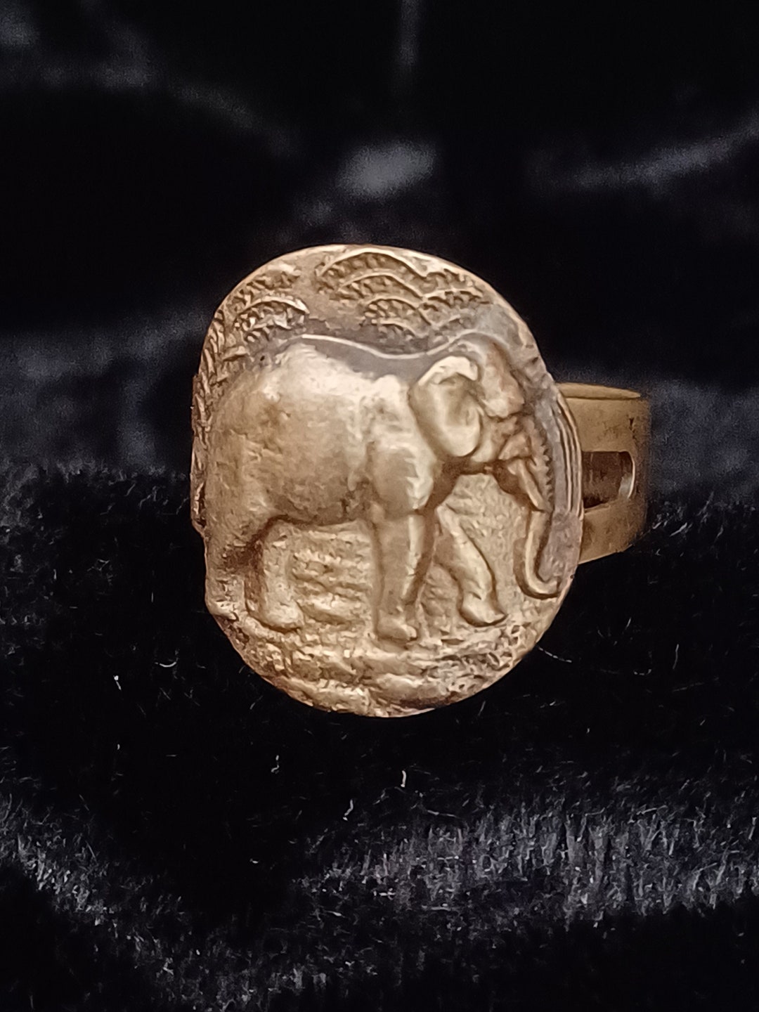 Elephant Ring Lover Gift, Asian Elephant Ring, Custom Made Art Nouveau ...