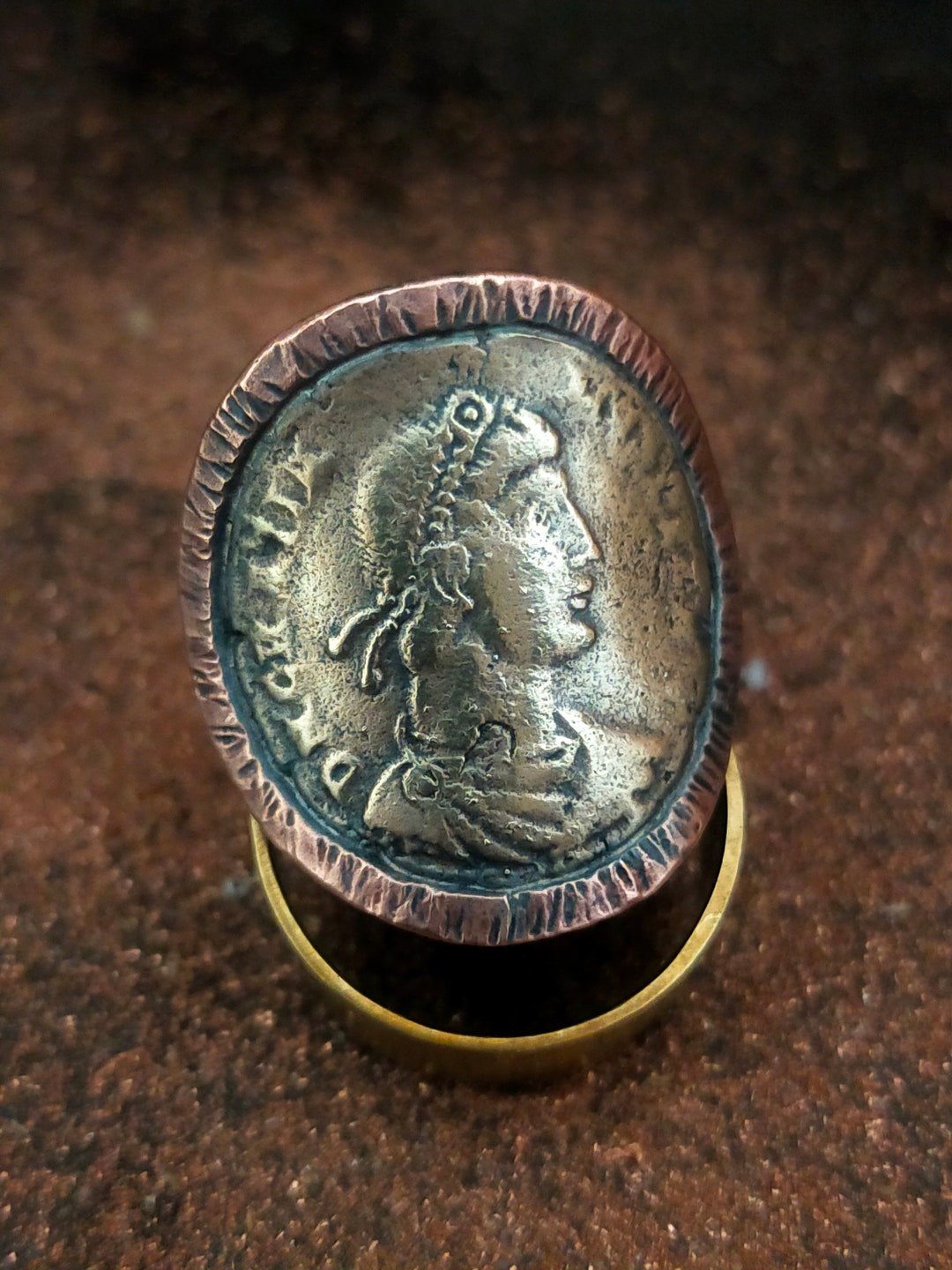Roman Coin Ring of Emperor Gratian in Bronze and Recycled Copper ...