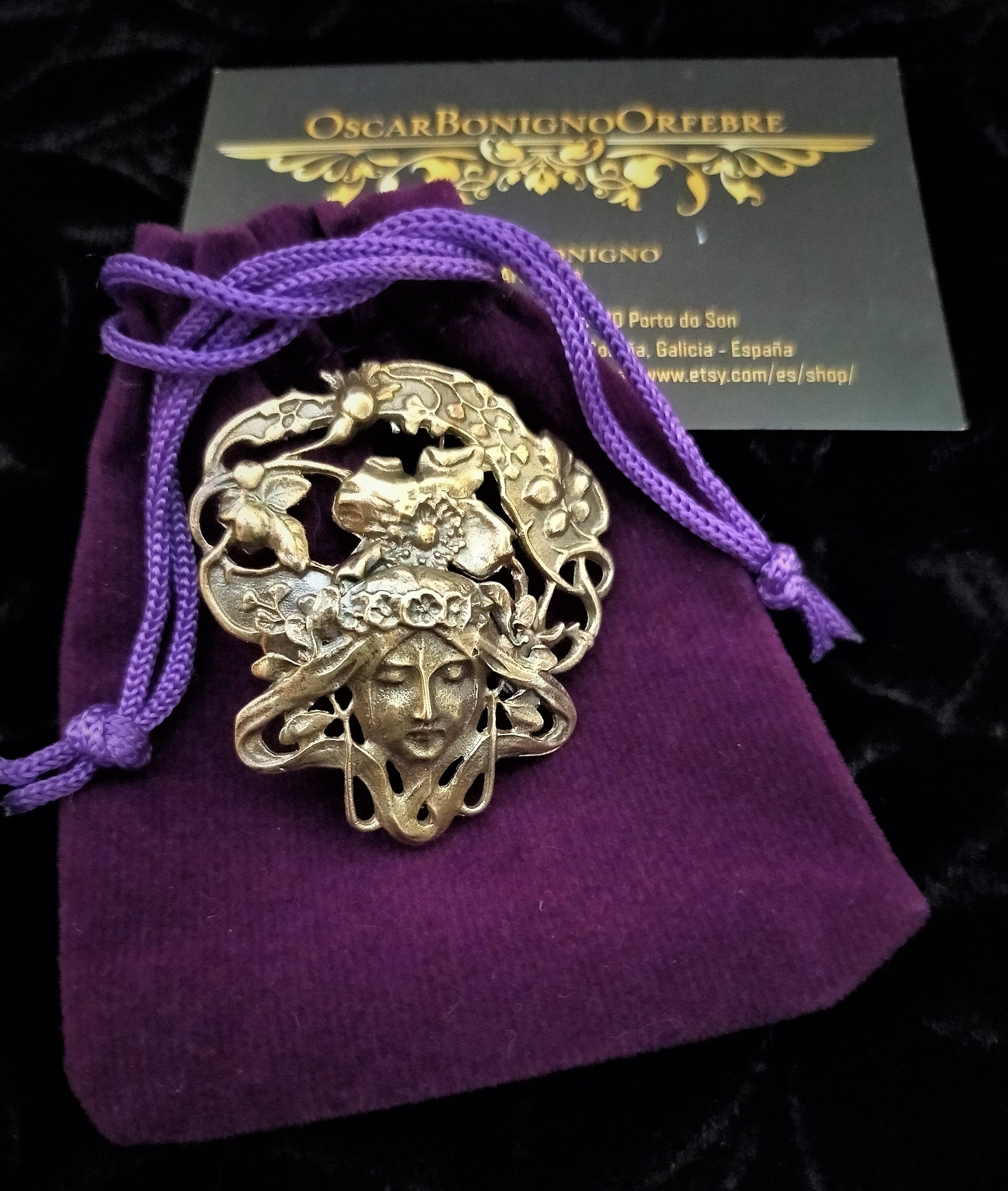 Broche y colgante estilo Art Nouveau, Joyería de hadas, Craigh Na Dun ...