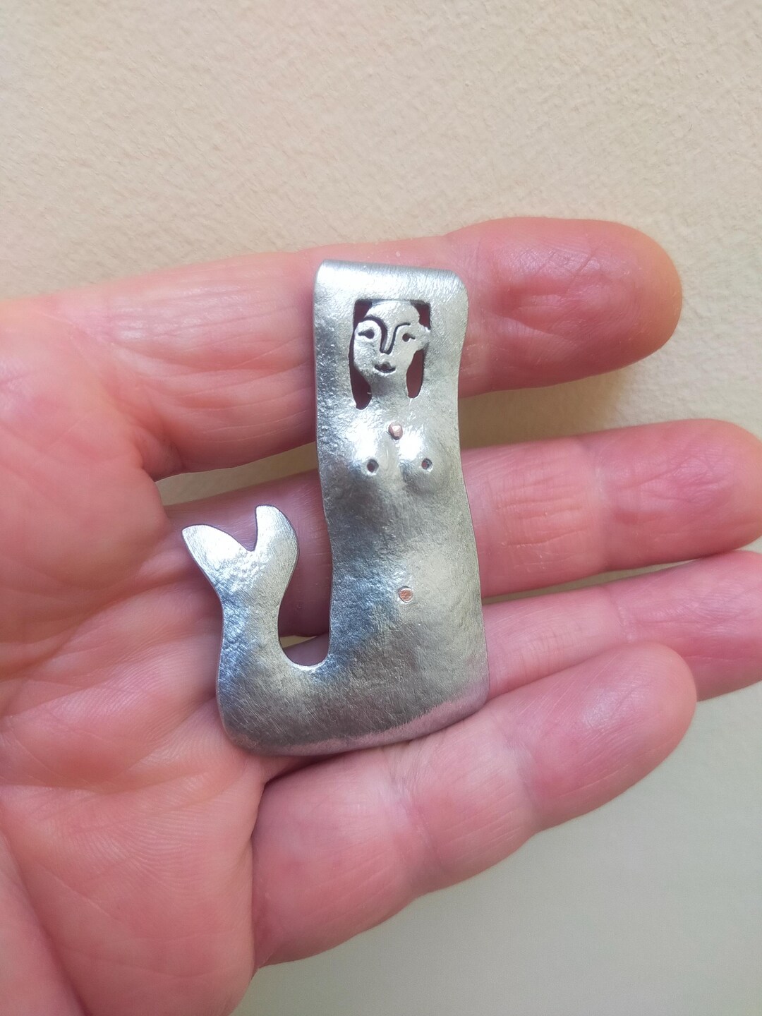 Mermaid Brooch and Pendant, Hand Forged Mermaid, Sedna Inuit ...