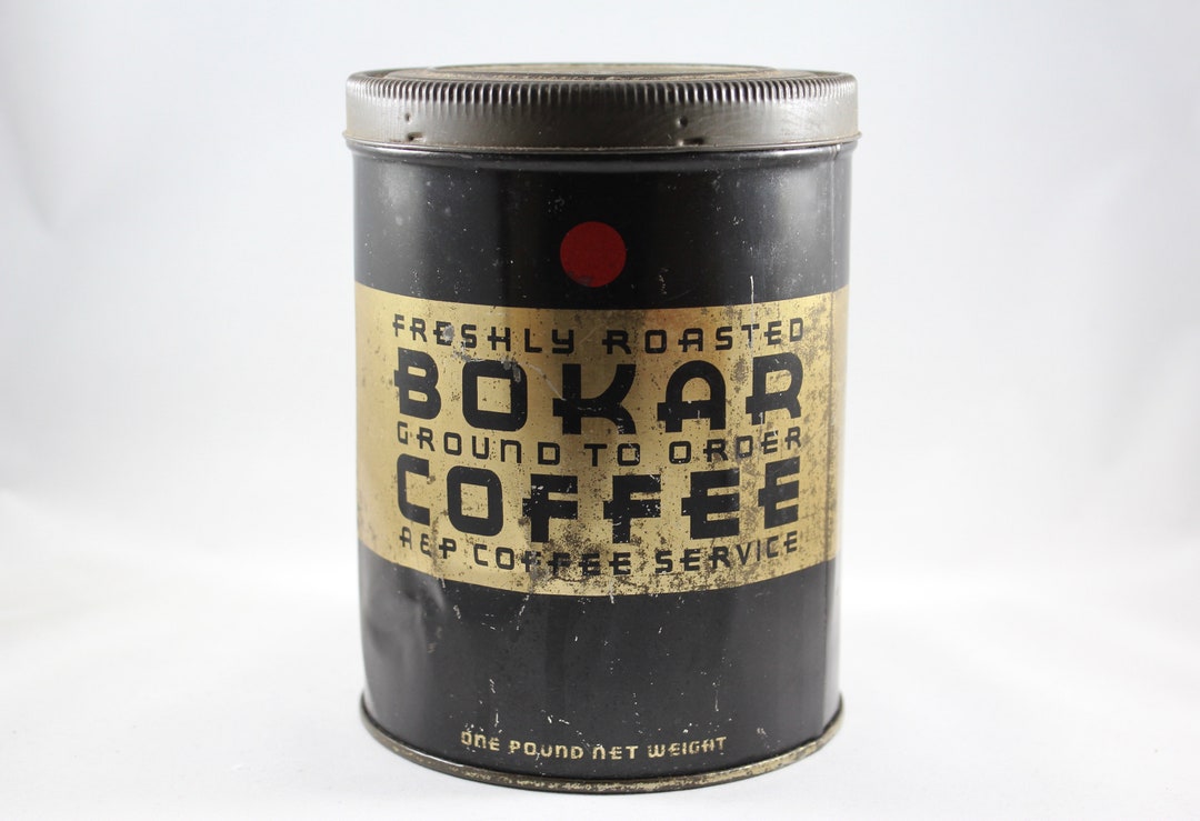 Vintage Bokar Coffee One Pound Canister/ Tin (A & P Coffee Service ...