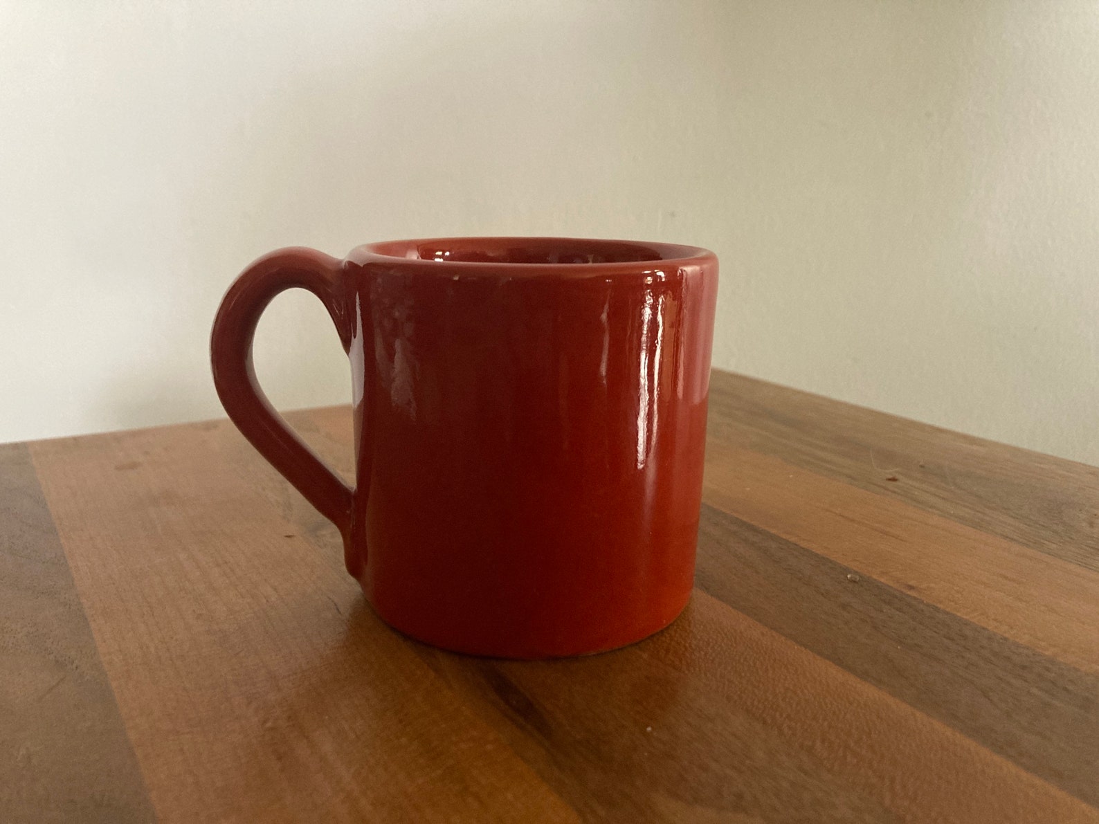 Vintage Small Coffee Mug Red Ceramic Mug PV 7686 | Etsy