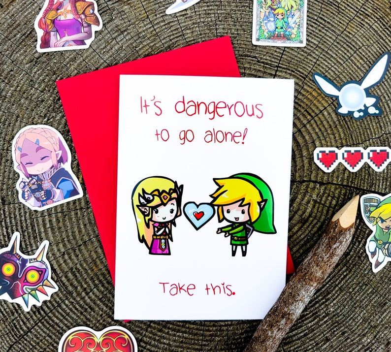 Legend of Zelda Nerdy Boyfriend Girlfriend Greeting Card - Etsy
