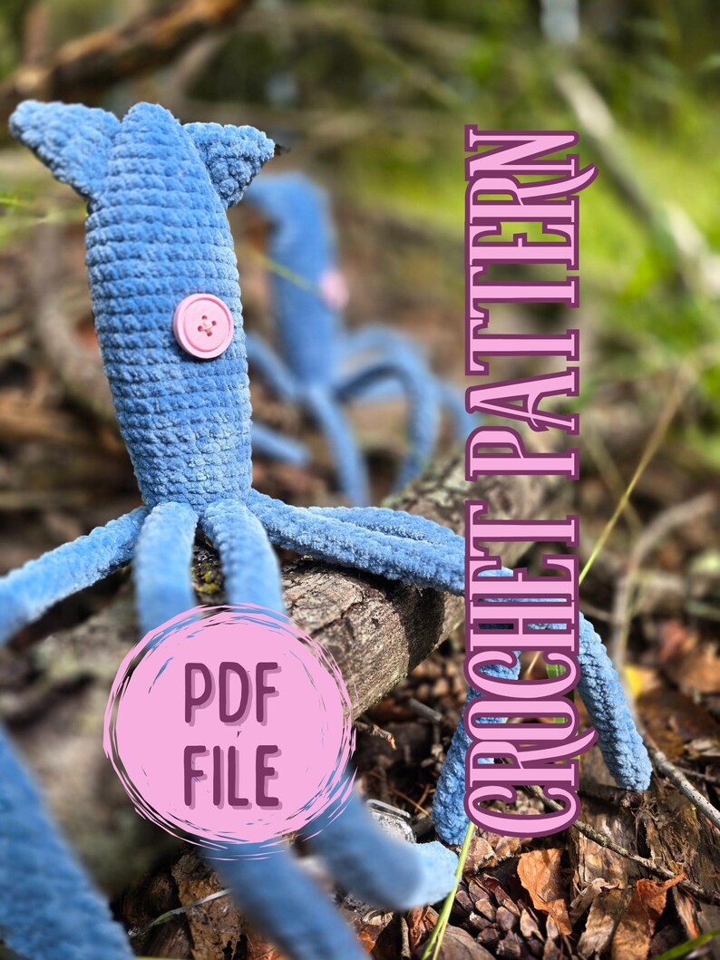 Eldritch Squid Kitty Crochet Pattern PDF - Etsy