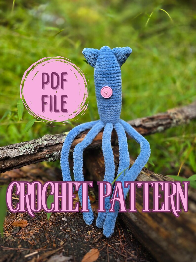 Eldritch Squid Kitty Crochet Pattern PDF - Etsy