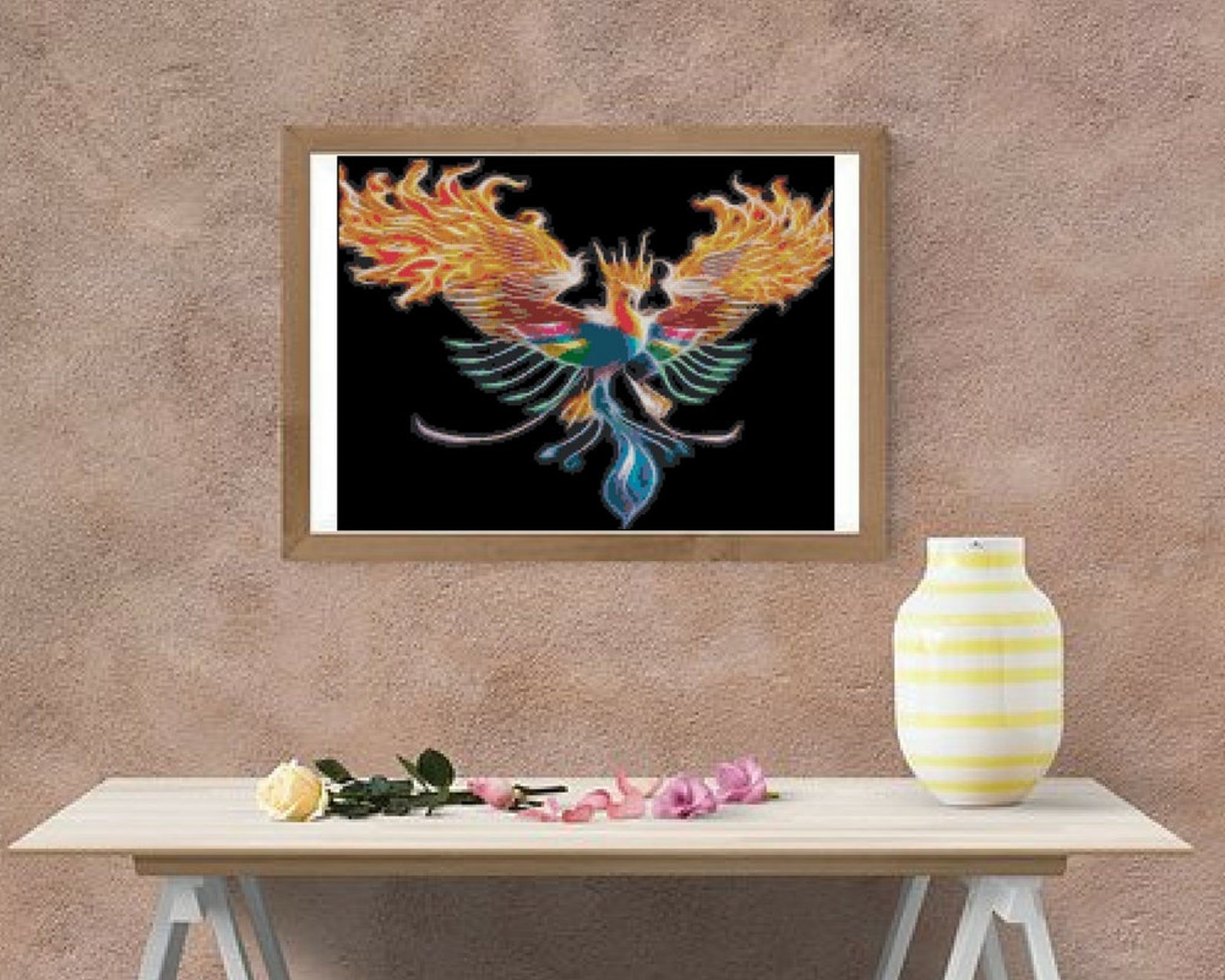 Phoenix Fractal Cross Stitch Printable Needlework Pattern - DIY ...