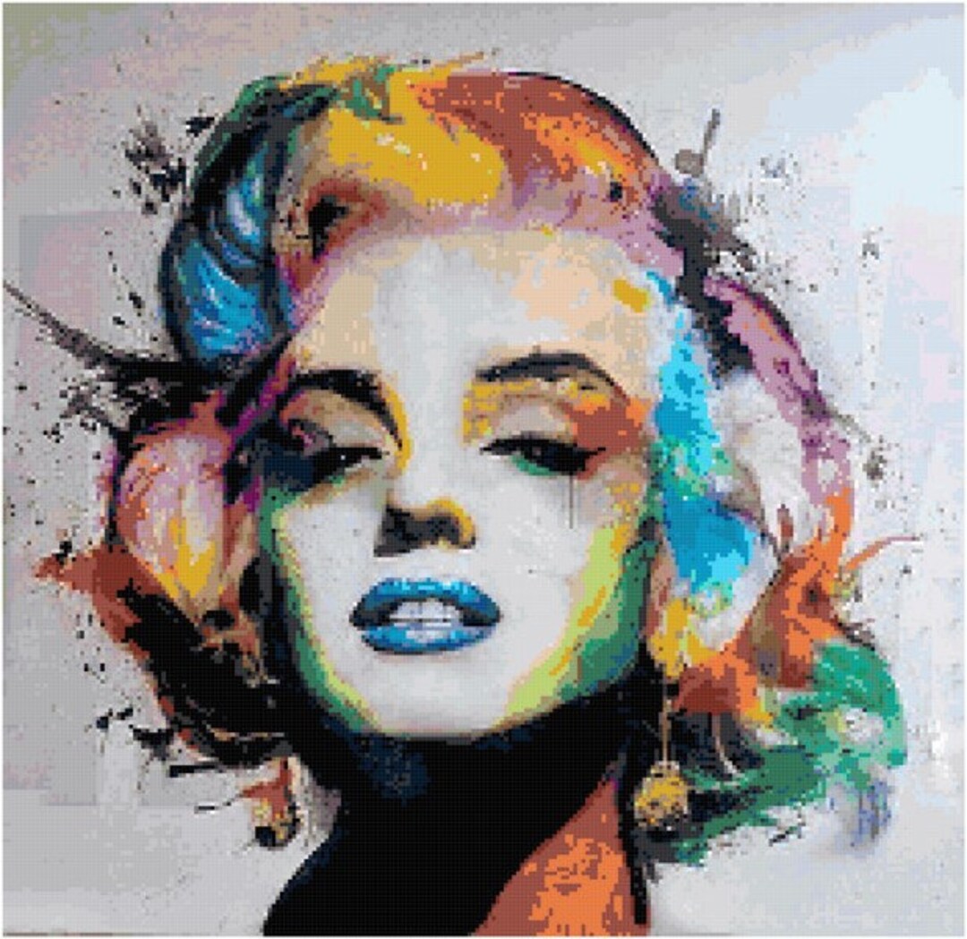 Watercolor Marilyn Cross Stitch Pattern by Kustom Cross Stitch – Large ...