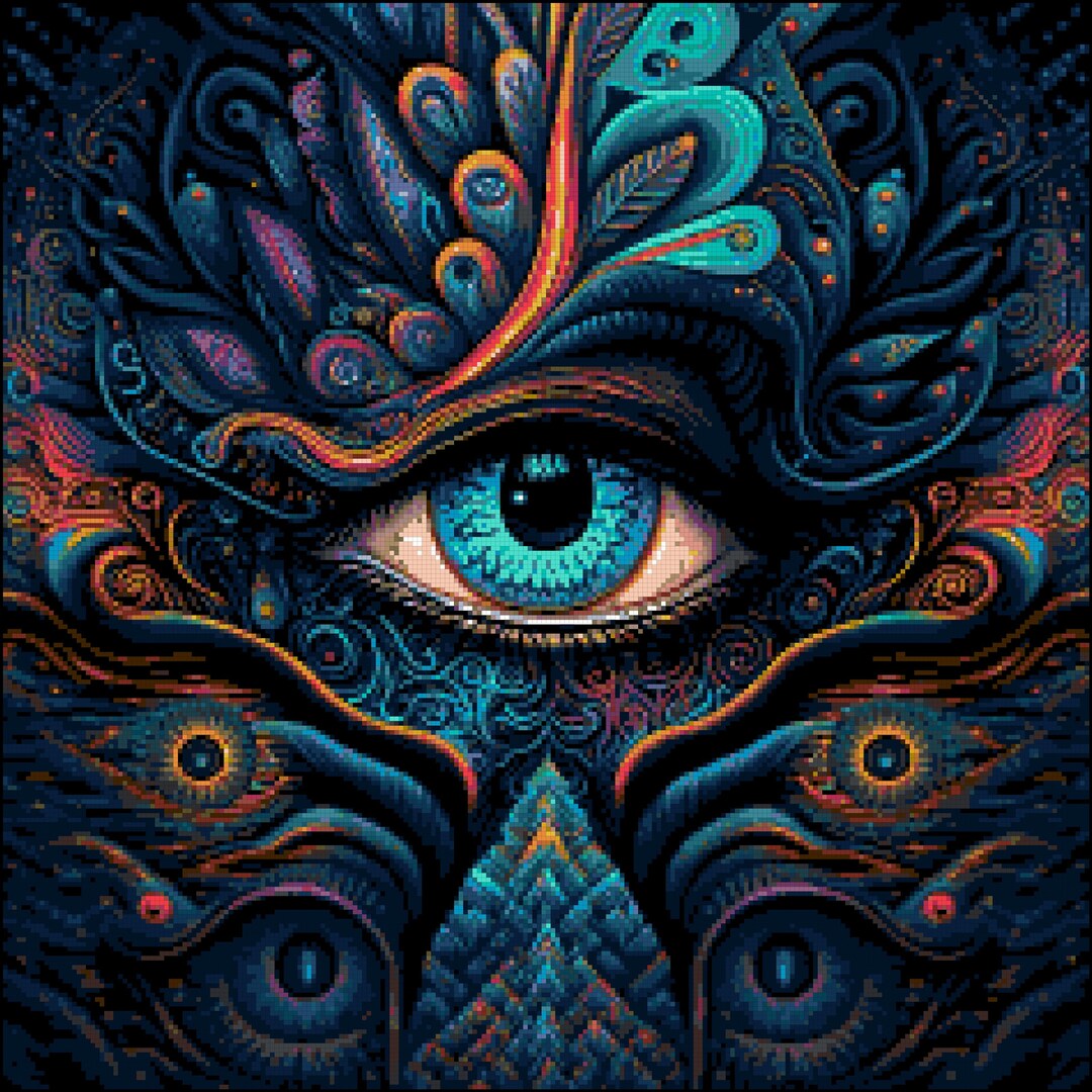 The Eye Cross Stitch Pattern, Full Coverage (instant Download) - Etsy