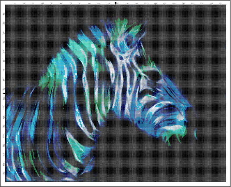 Zebra Fractal Cross Stitch Pattern - Modern Needlework (PDF Pattern) - Etsy