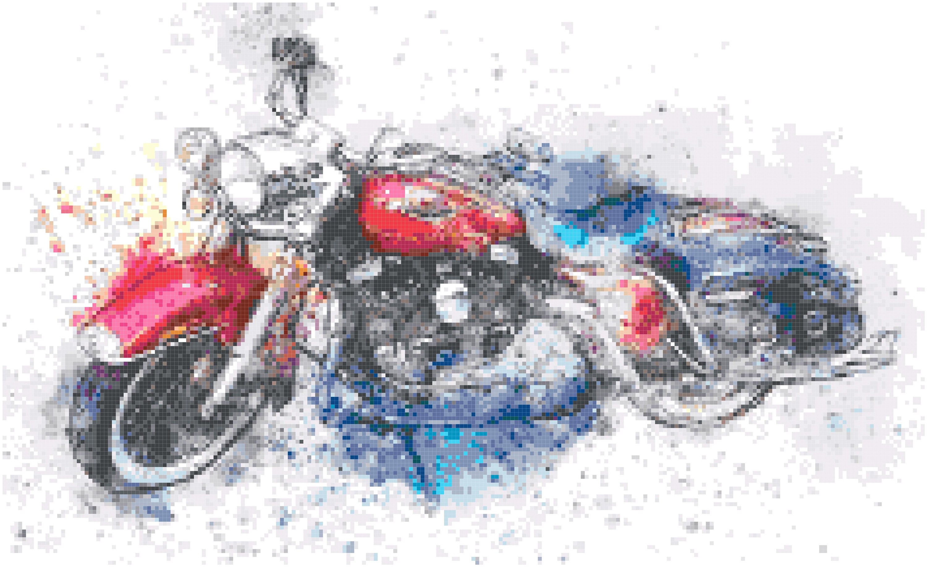 Watercolor Motorcycle Cross Stitch Pattern by Kustom Cross Stitch ...