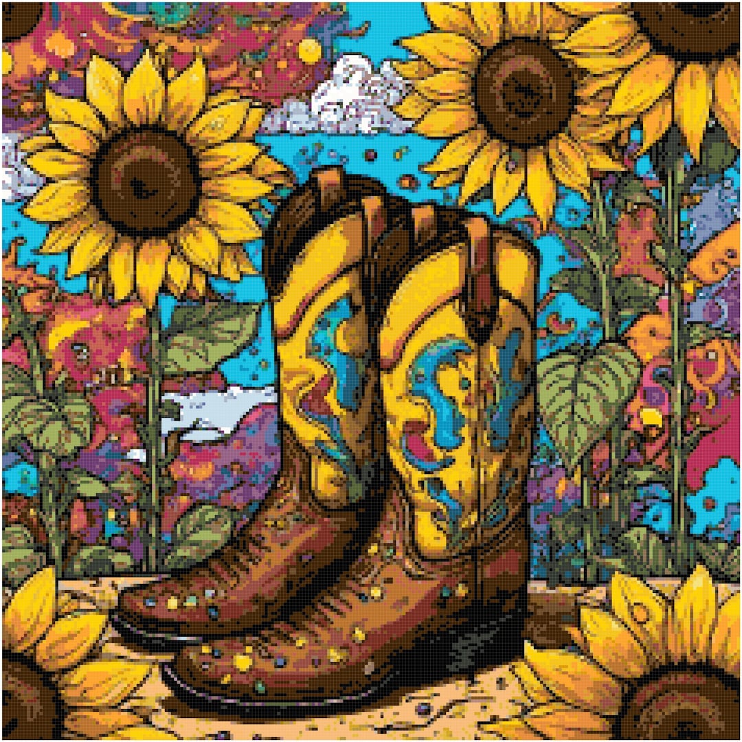 Cowboy Boots Cross Stitch Pattern by A Cross Stitch Pattern, Full ...