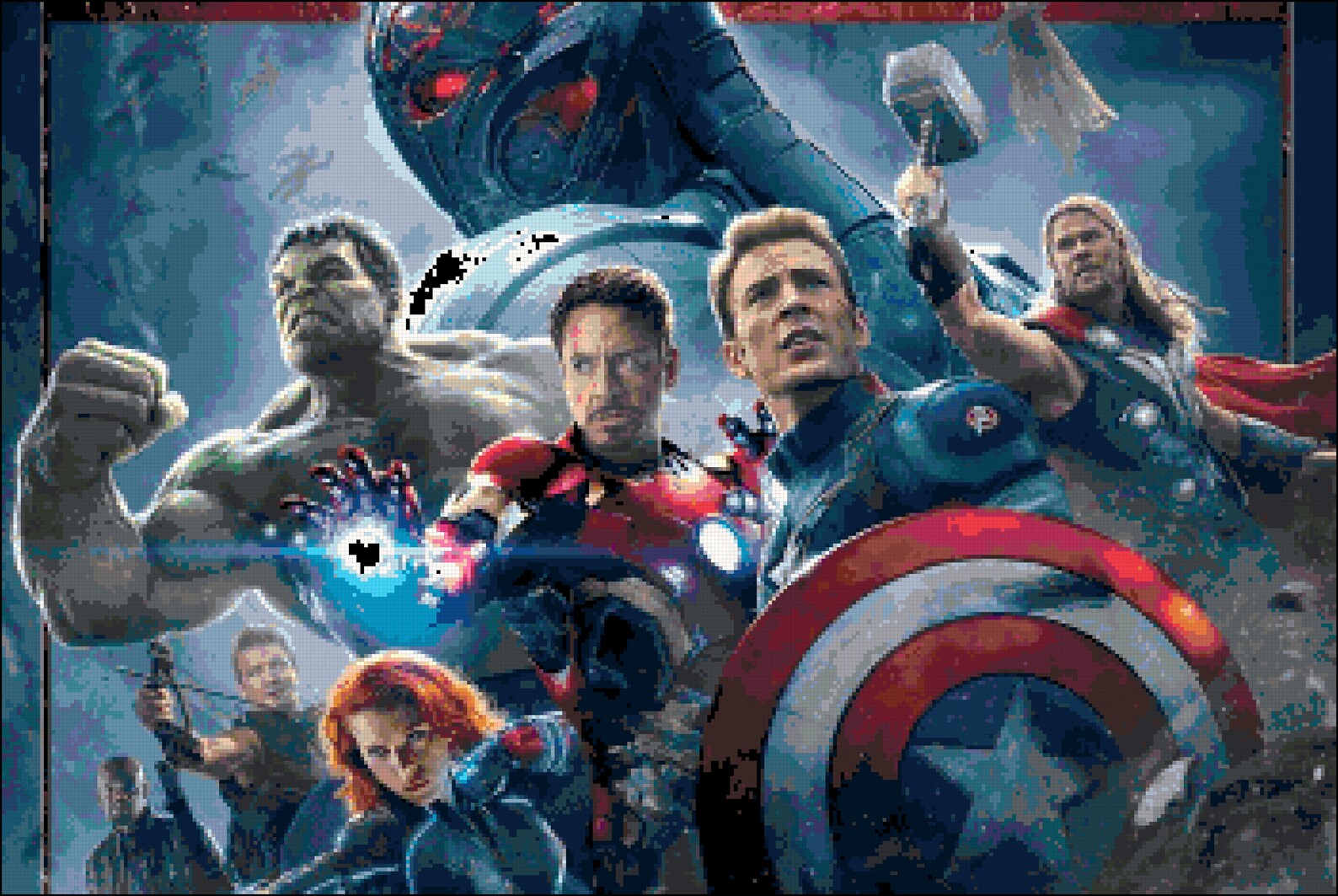 Avengers Cross Stitch Printable Needlework Pattern - DIY Crossstitch ...