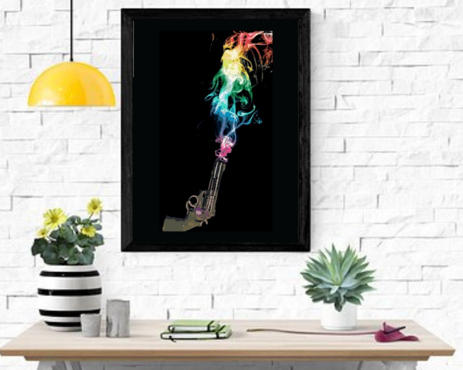 Fractal Firearm Cross Stitch Pattern – Colorful Handgun Design (PDF ...