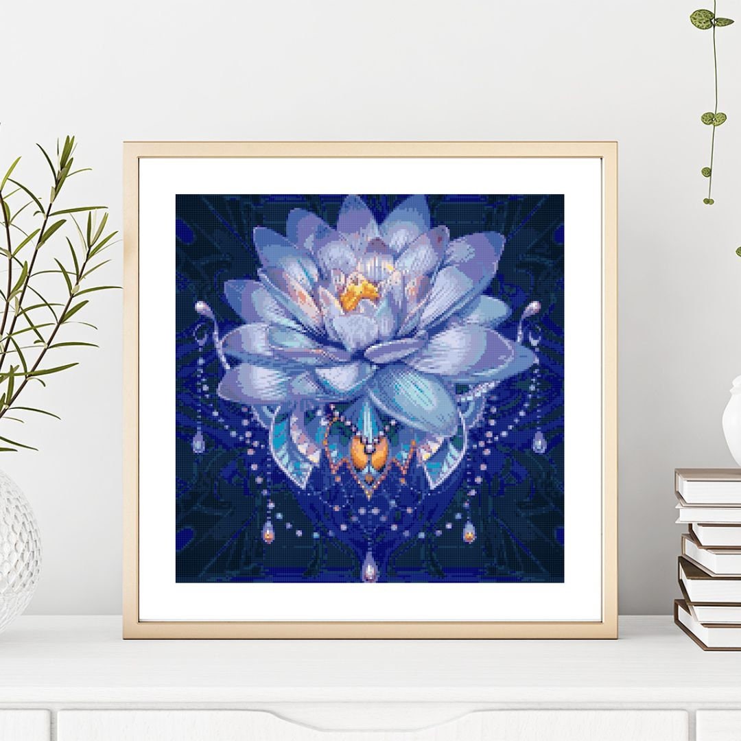 Lotus Cross Stitch Pattern by Kustom Cross Stitch, Full Coverage Cross ...