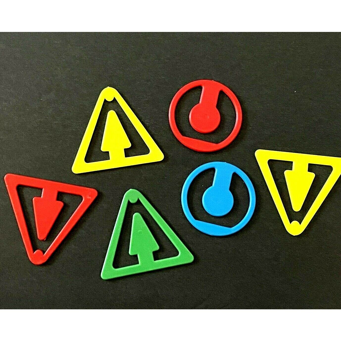 Vintage 80s Geometric Plastic Triangle Paper Clip for Office Supply ...