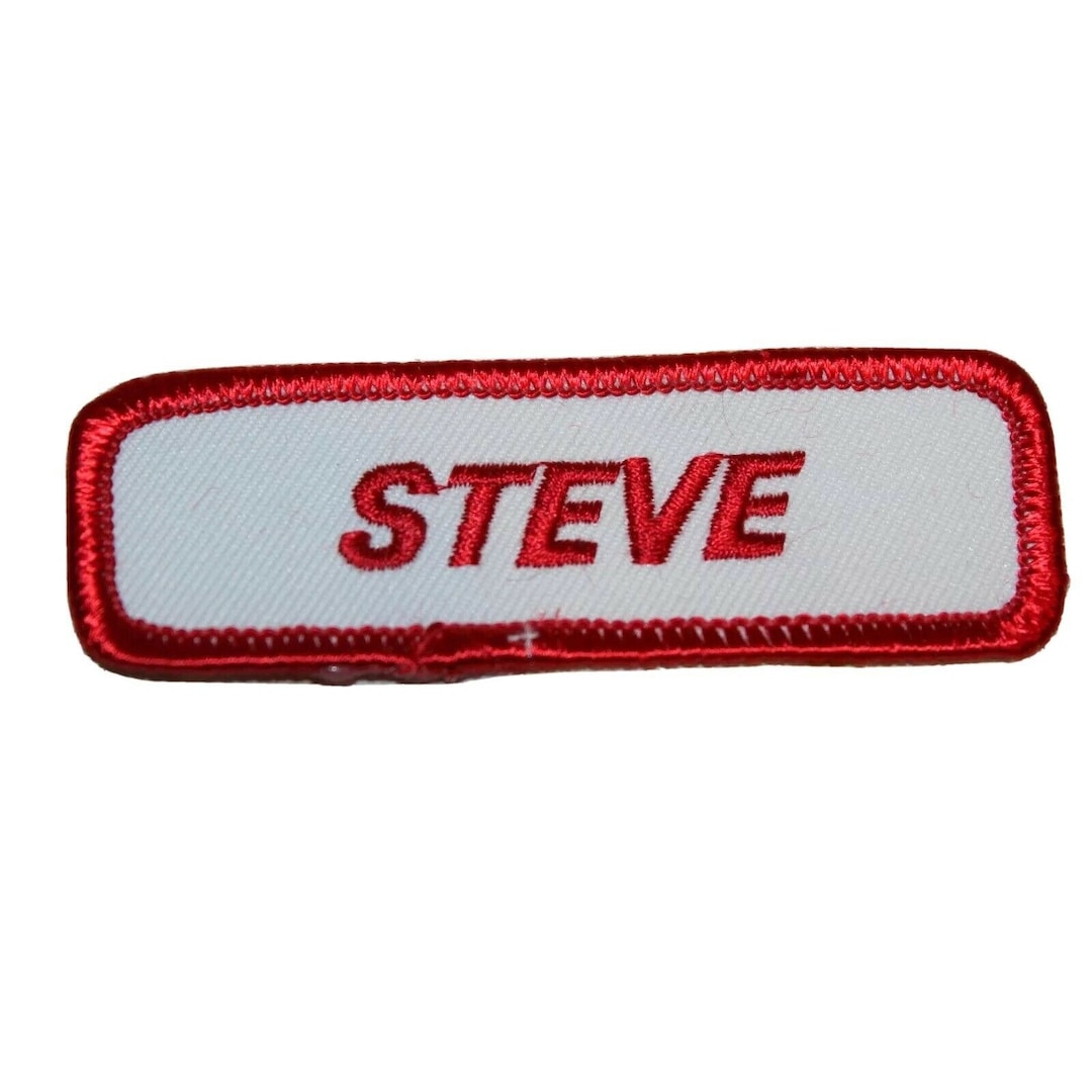 NEW From Old Stock STEVE Personalized Steven Vintage 80s Name Tag Patch ...