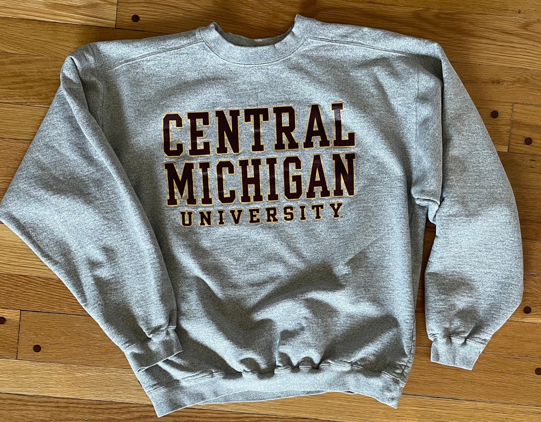 Vintage 90s Y2K Central Michigan University CMU Chippewas Chips Grey ...