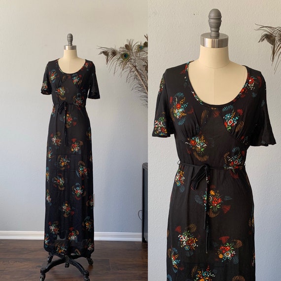 Vintage 1970 s Does 1930 s Maxi Dress Gem vintage-1970-s-does-1930-s-maxi-dress-gem