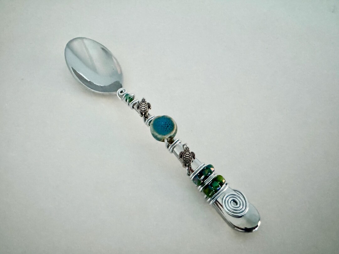 TURTLE Demitasse SPOON, Small Server, Charcuterie Spoon, Appetizer ...