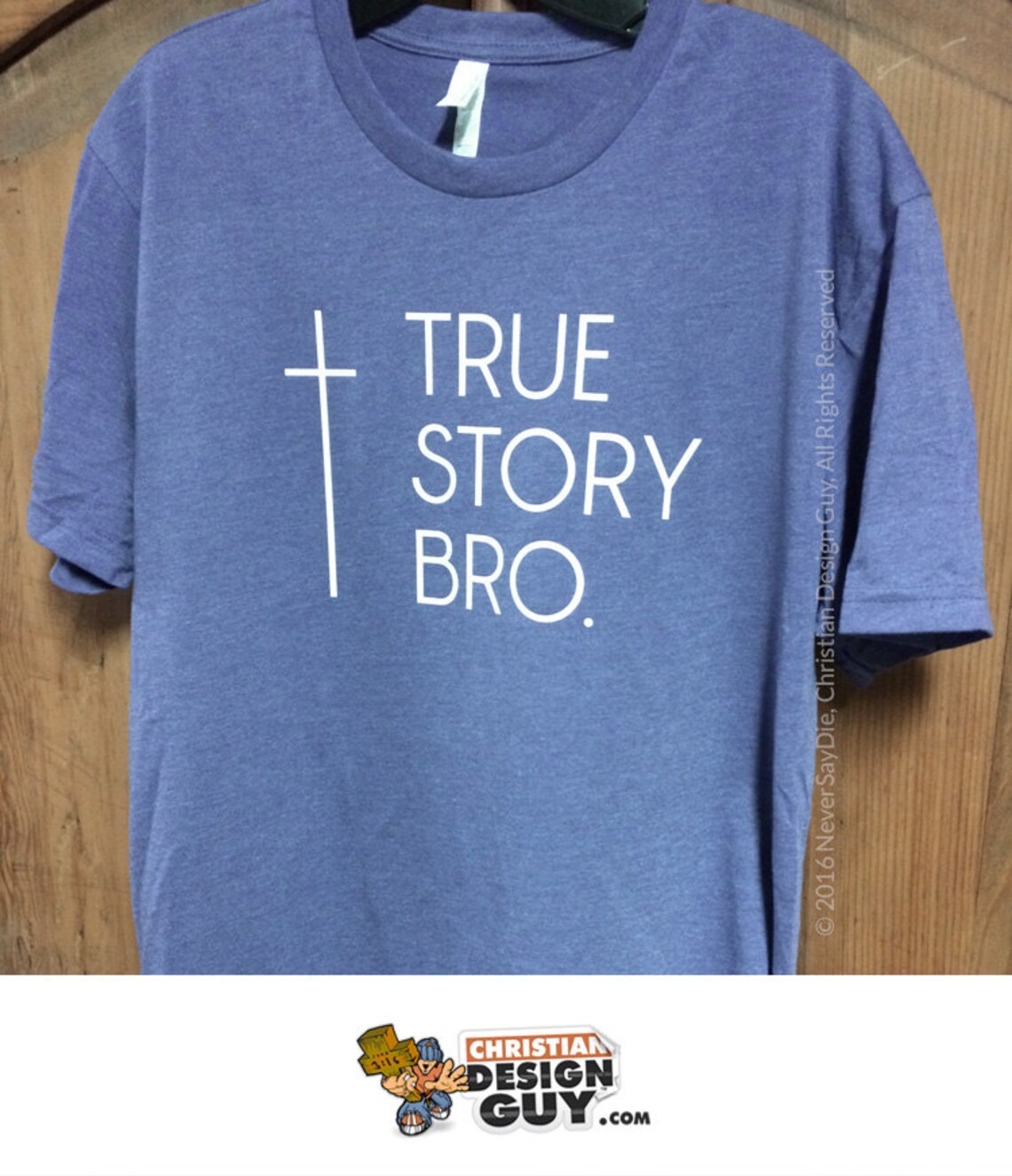 True Story Bro Cross Funny Christian T-shirt Mens Religious God Church ...
