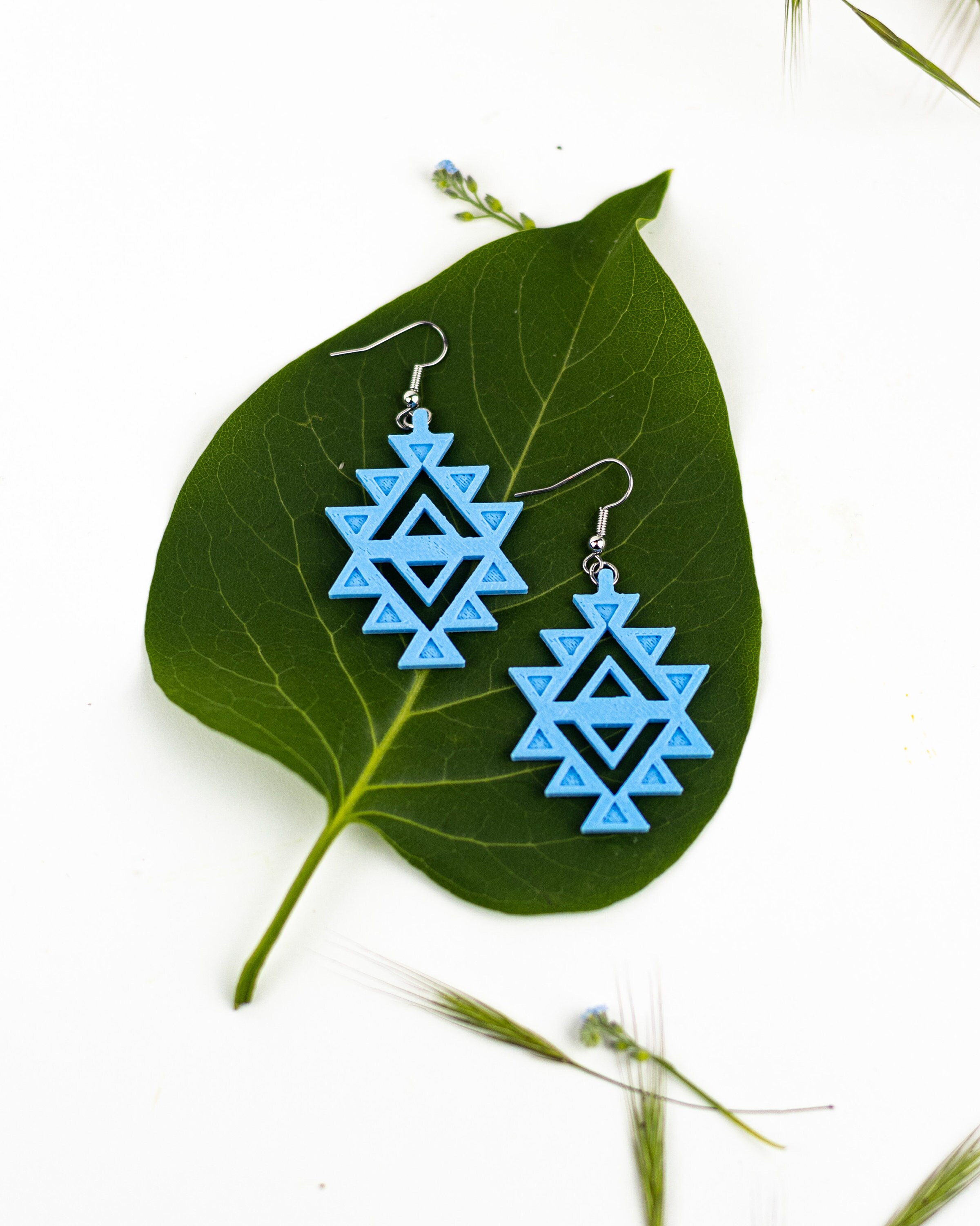3D Printed Aztec Earrings / Southwest Dangle Earrings / - Etsy