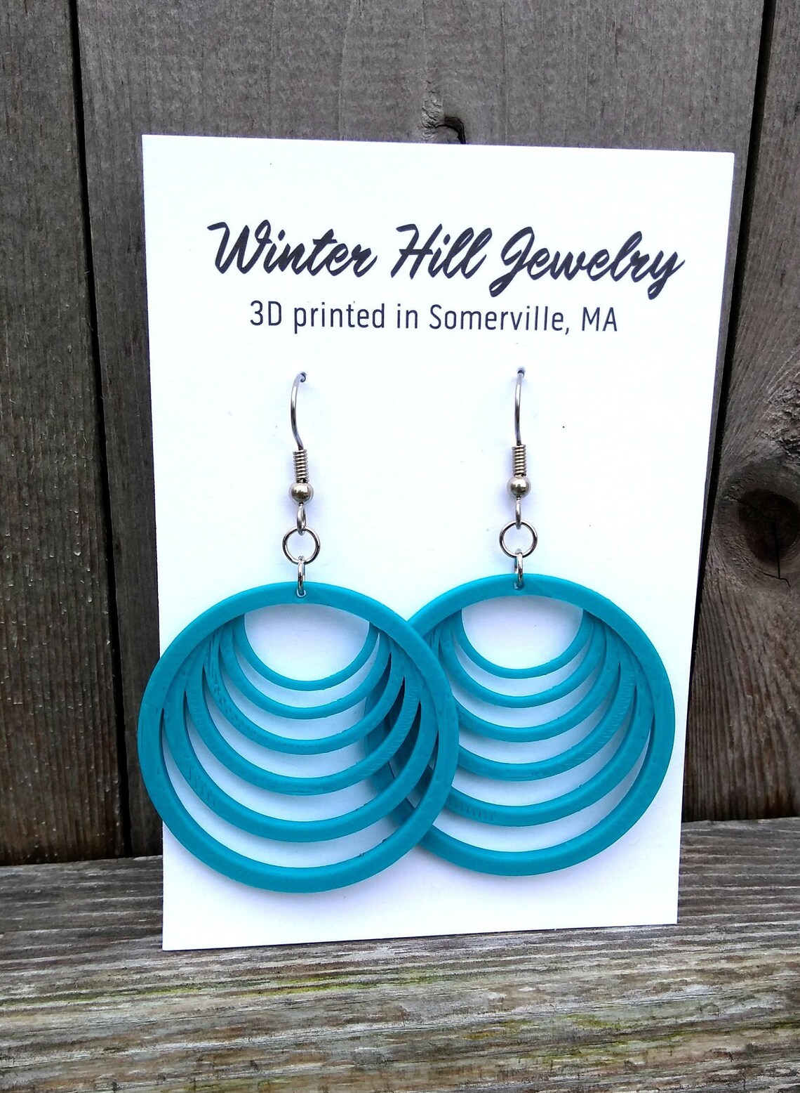 Small circle earrings 3D printed / Lightweight eco-friendly | Etsy