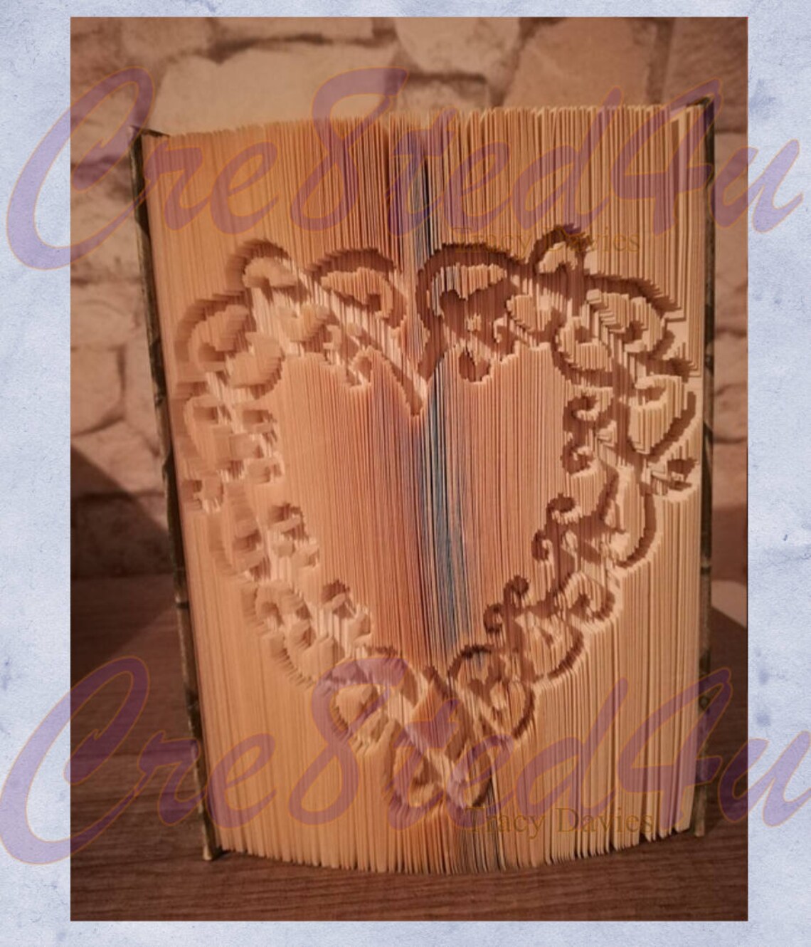 Heart Fancy Swash Swirls Heart Cut and Fold PATTERN Plus Free | Etsy