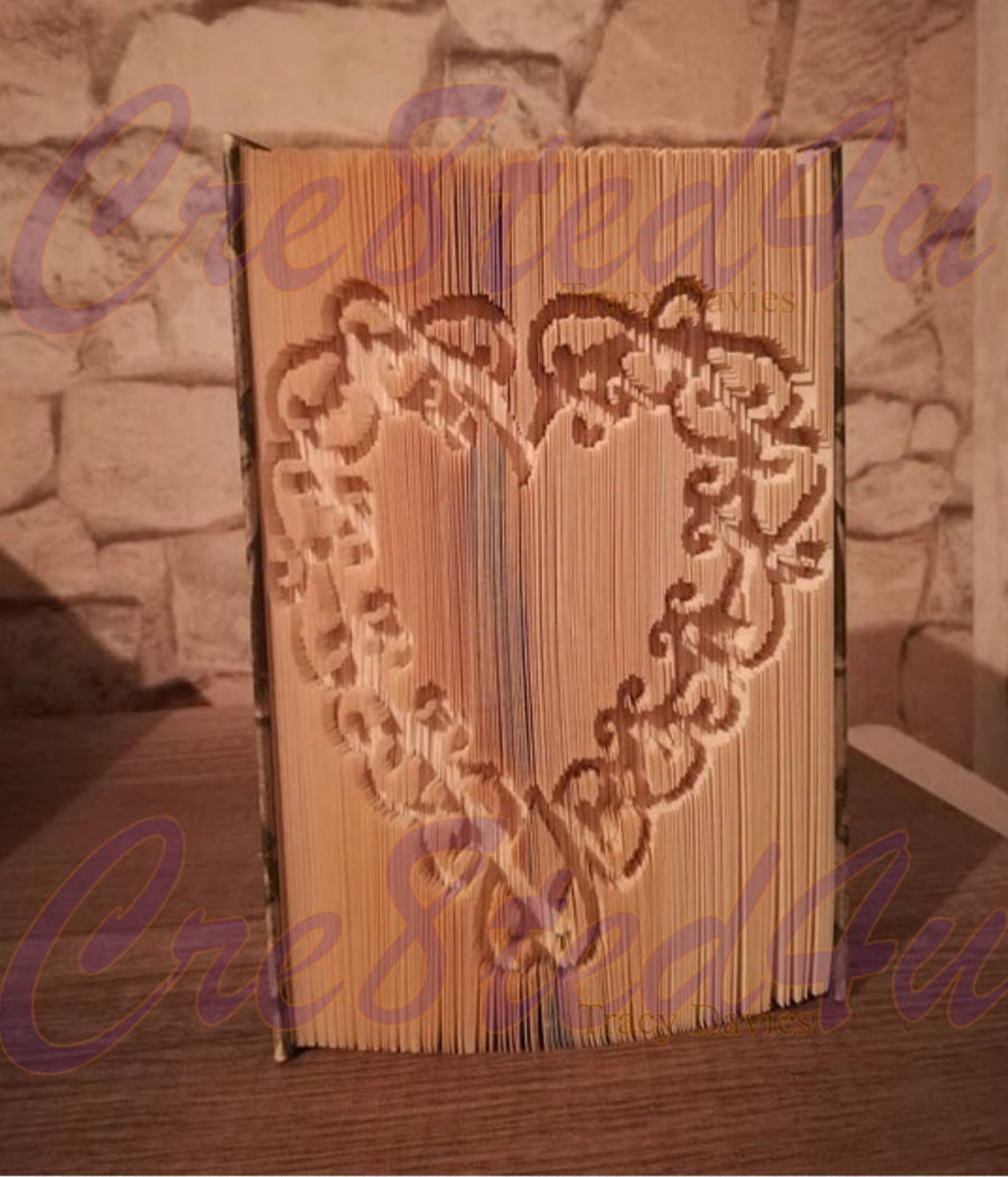 Heart Fancy Swash Swirls Heart Cut and Fold PATTERN Plus Free - Etsy