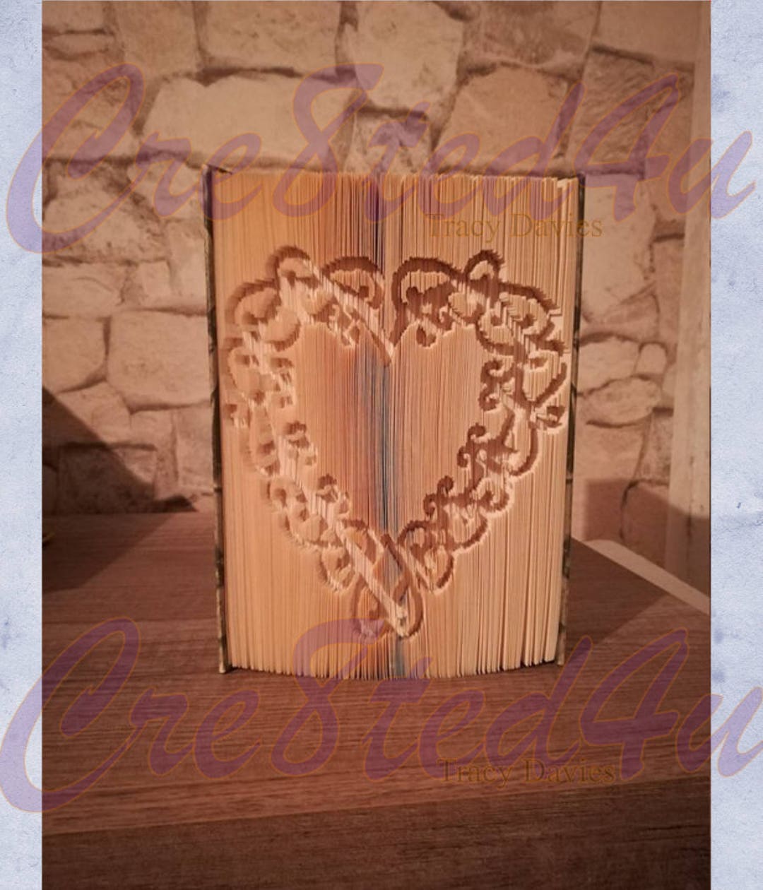 Heart Fancy Swash Swirls Heart Cut and Fold PATTERN Plus Free Tutorial ...