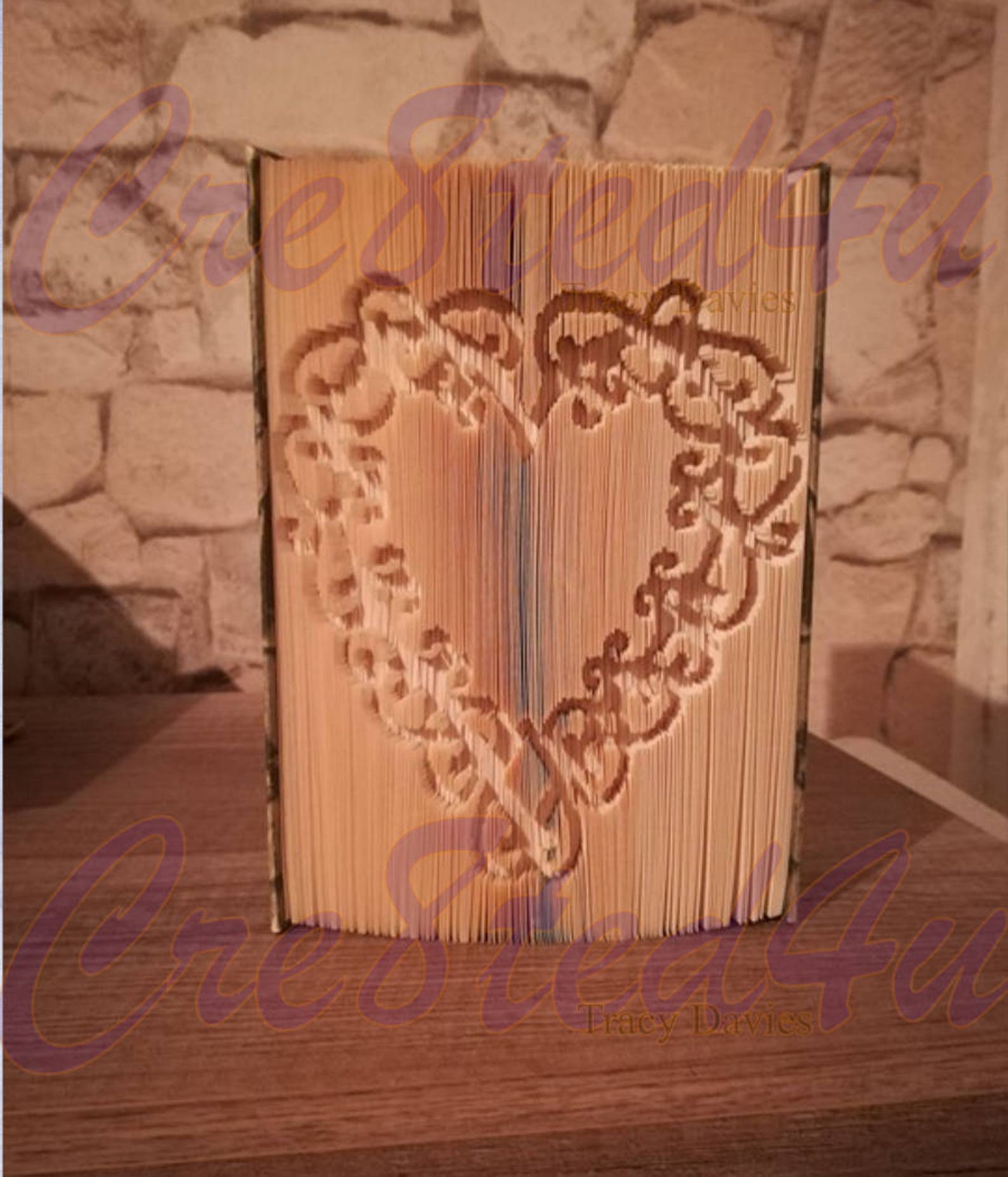 Heart Fancy Swash Swirls Heart Cut and Fold PATTERN Plus Free | Etsy