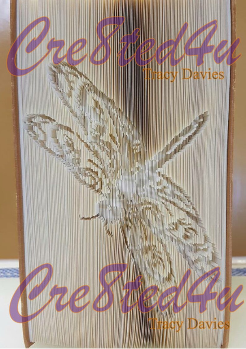 Dragonfly cut and fold with insets | Etsy