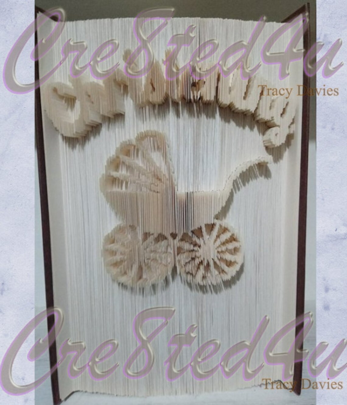 Christening Pram Stroller Outie Cut and Fold Pattern - Etsy