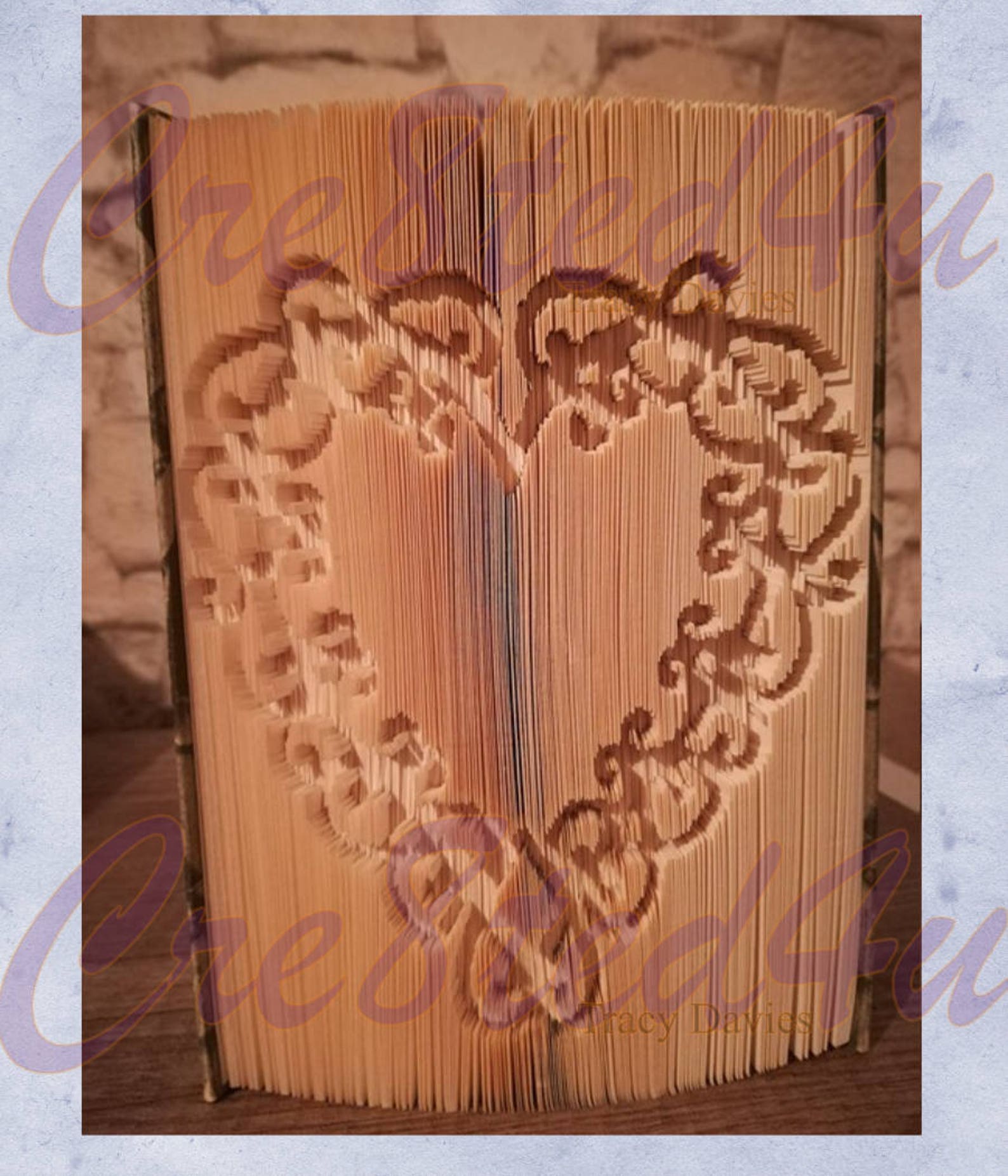 Heart Fancy Swash Swirls Heart Cut and Fold PATTERN Plus Free - Etsy