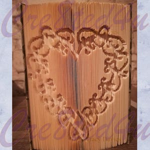 Heart Fancy Swash Swirls Heart Cut and Fold PATTERN Plus Free Tutorial ...