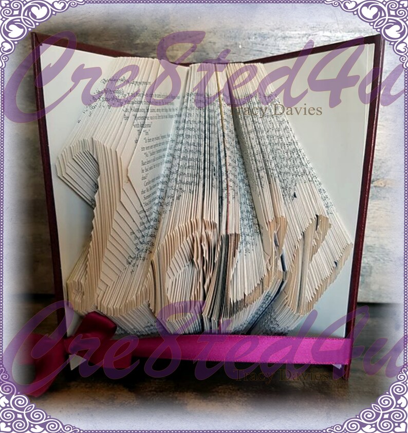Love word MMF Book Folding Pattern With Free Book Folding - Etsy