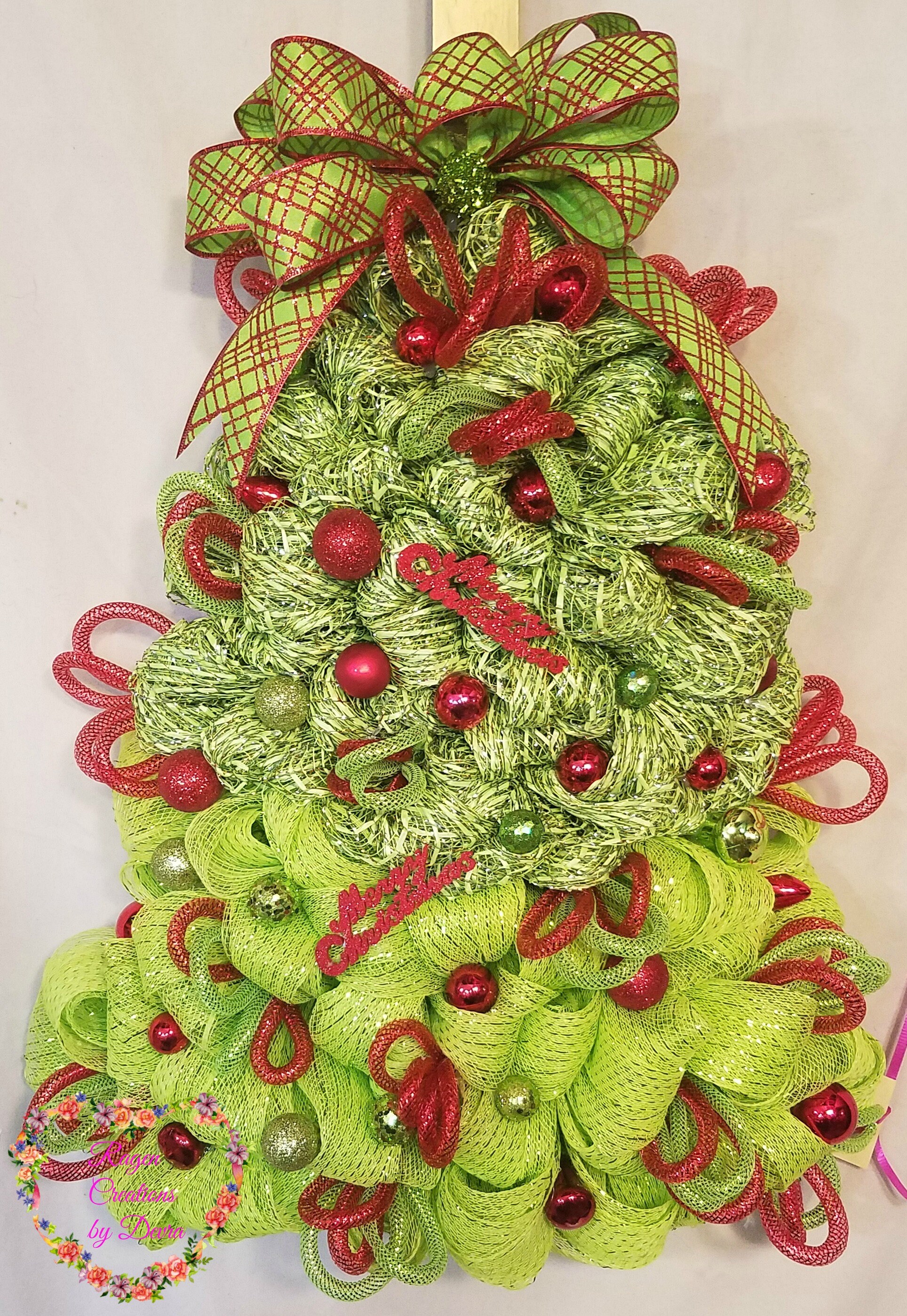 Deco Mesh Lime Green Tree, Deco Mesh Trees, Deco Mesh Christmas Trees ...