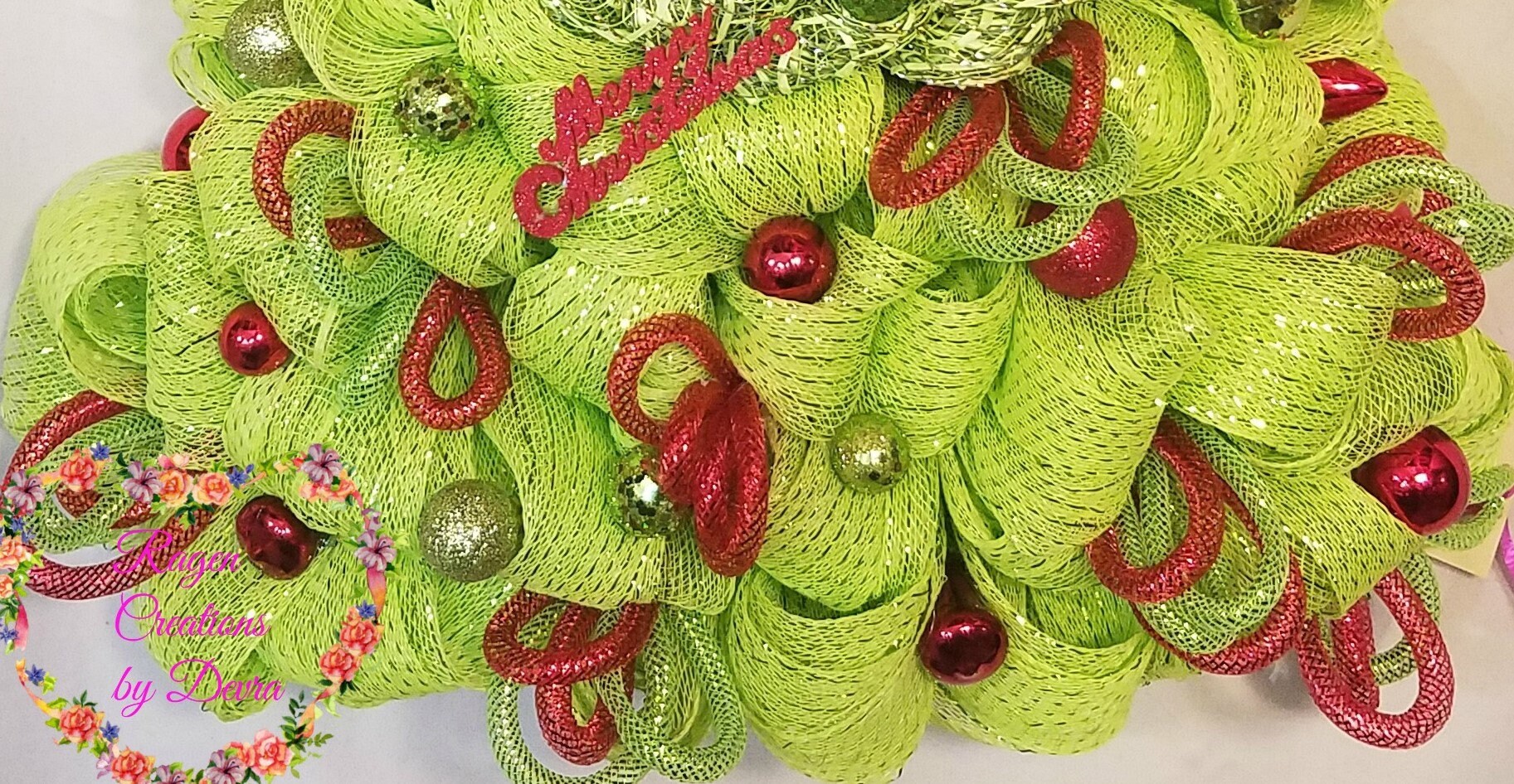Deco Mesh Lime Green Tree, Deco Mesh Trees, Deco Mesh Christmas Trees ...