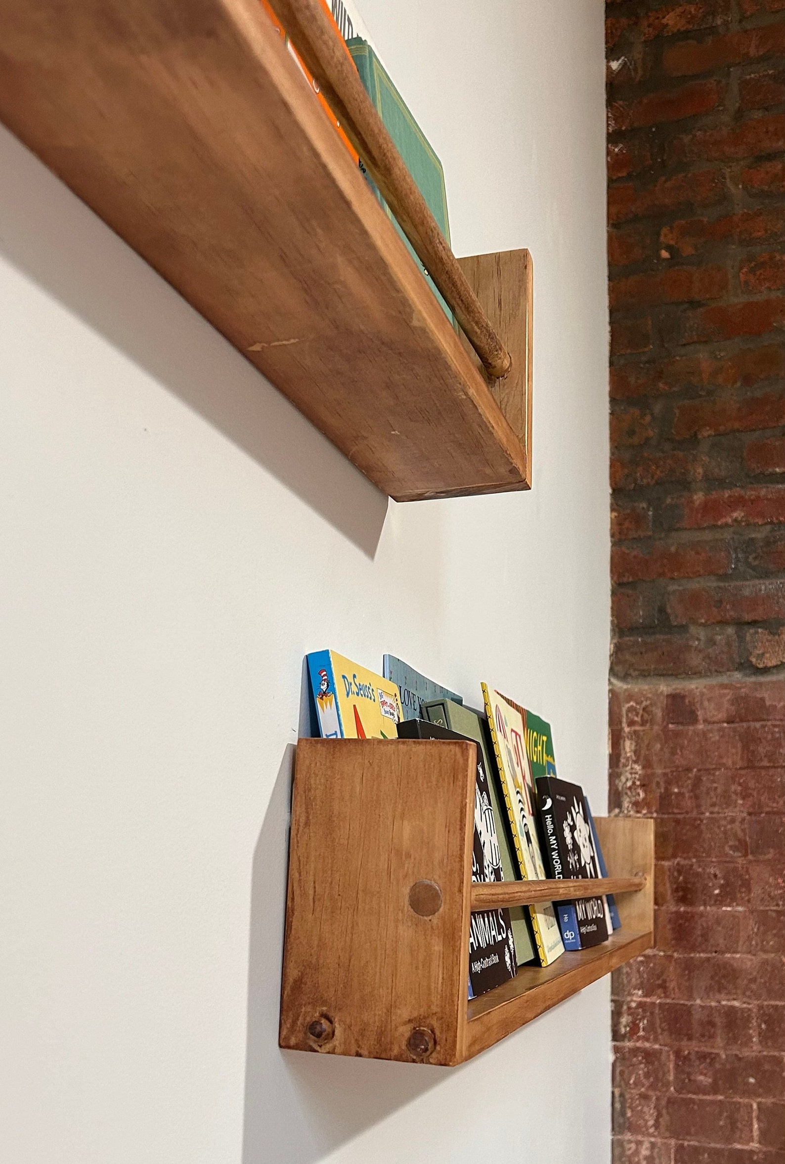 Wooden Floating Bookshelf - Etsy