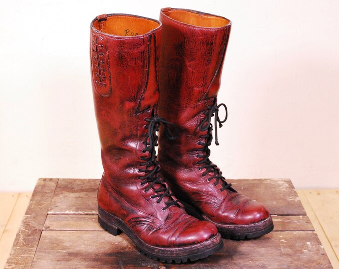 Vintage 1960's/70's Oxblood Mounted Police Boots / RCMP Riding Boots ...
