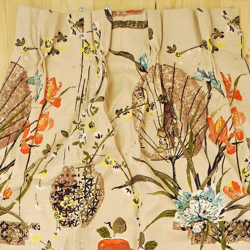 Barkcloth Curtains - Etsy