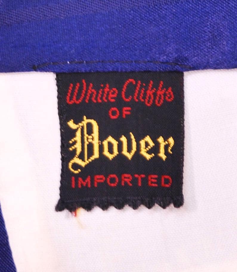 Vintage 1930's/40's Blue WHITE CLIFFS of DOVER Necktie / Diamond Motif ...