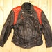 Vintage 1980's Black and Red Leather Motorcycle Jacket / Cafe Racer ...