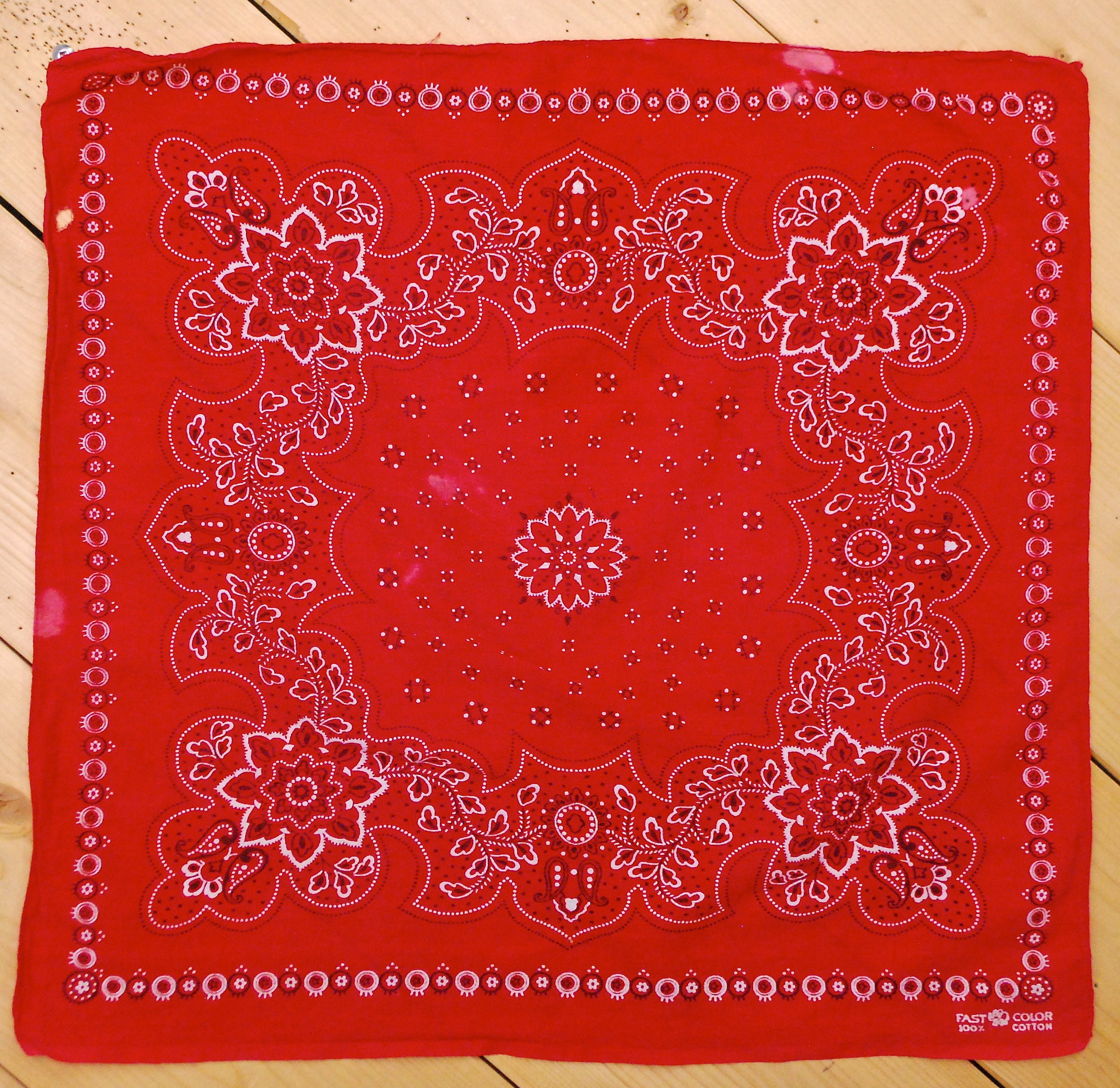 Vintage 1950's/60's Red ELEPHANT Bandana TRUNK UP / | Etsy