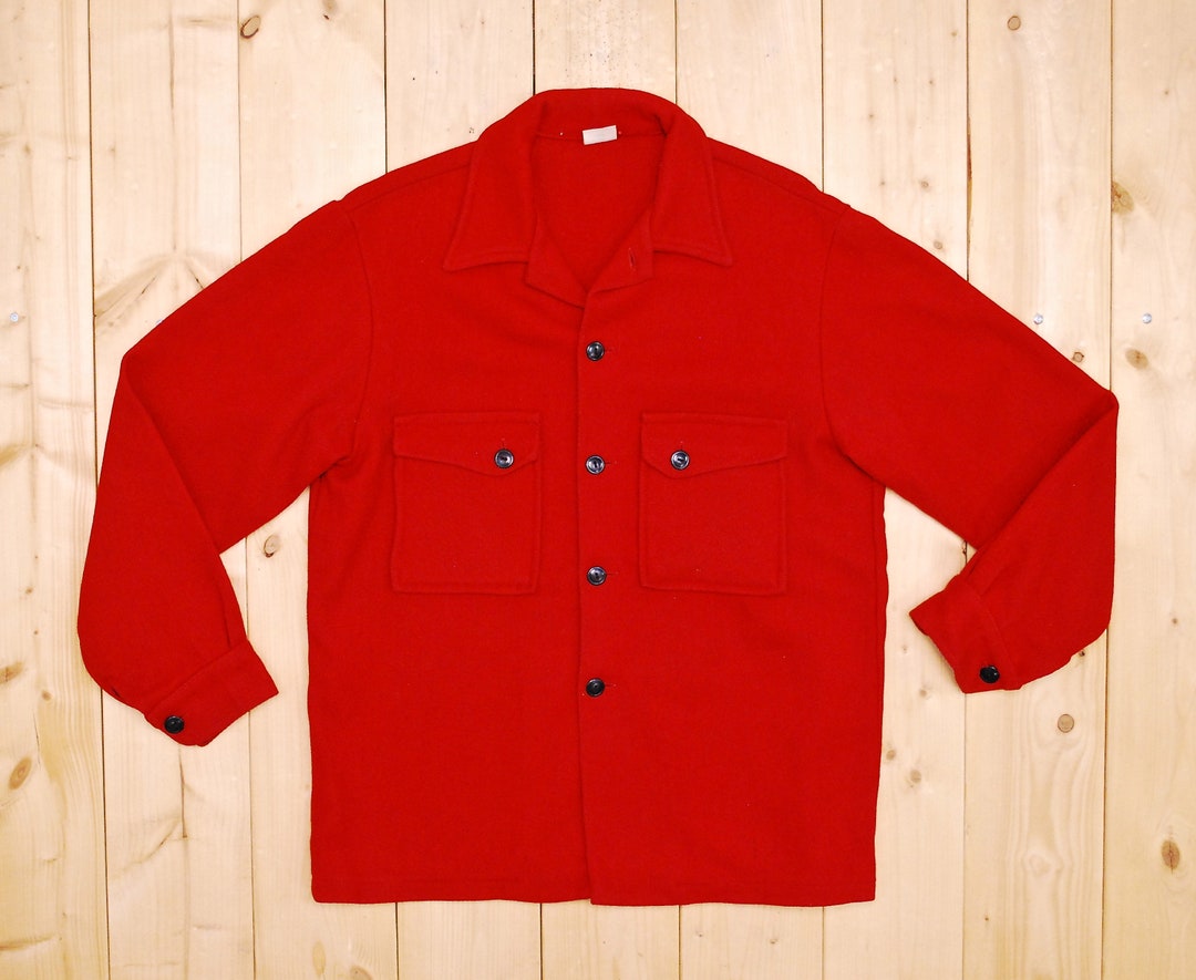 Vintage 1960's/70's Red MONTMAC LUMBERJACK Wool Jacket / Rice ...