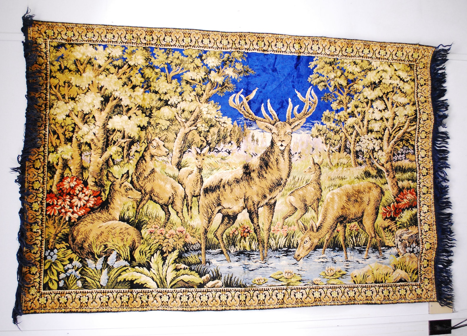 Vintage 1960's/70's DEER Wall Tapestry / Rug / Wall Hanging / Retro ...