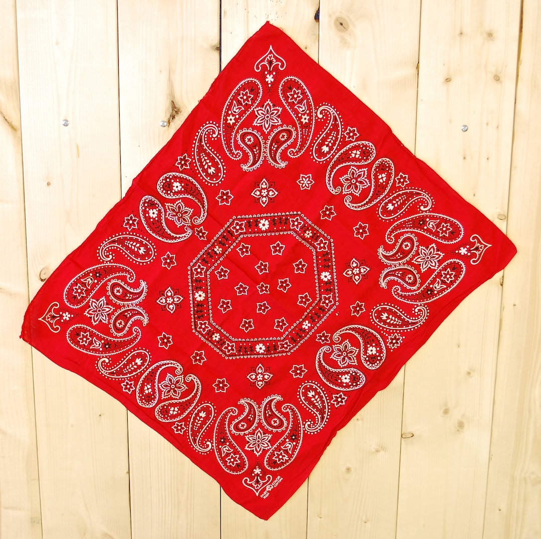 Vintage 1950's/60's Red ELEPHANT Bandana TRUNK UP / Color Fast / Retro ...