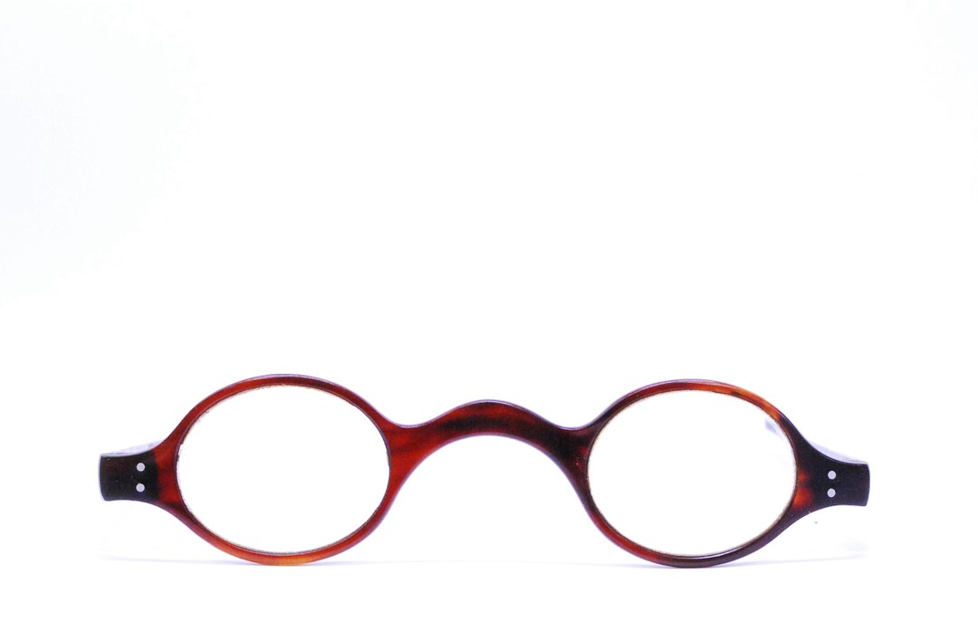 Vintage 1830's Antique Tortoise "wig" Eyeglasses With Case / Silver ...