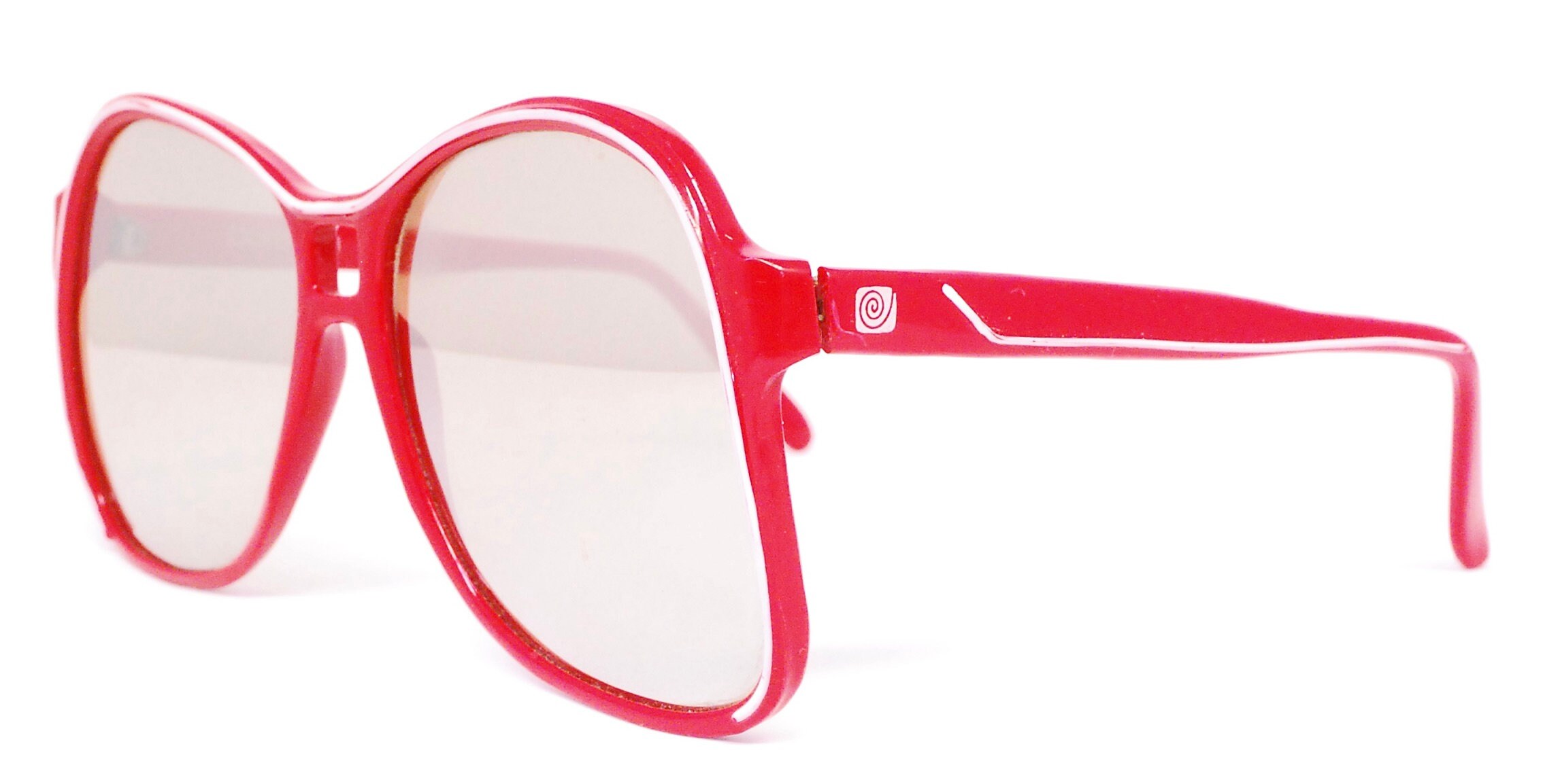 Vintage 1960's/70s Red CORNING Oversize Sunglasses / Model 2065M ...
